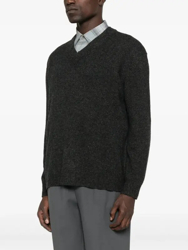A.p.c. V-neck Wool Sweater - Black