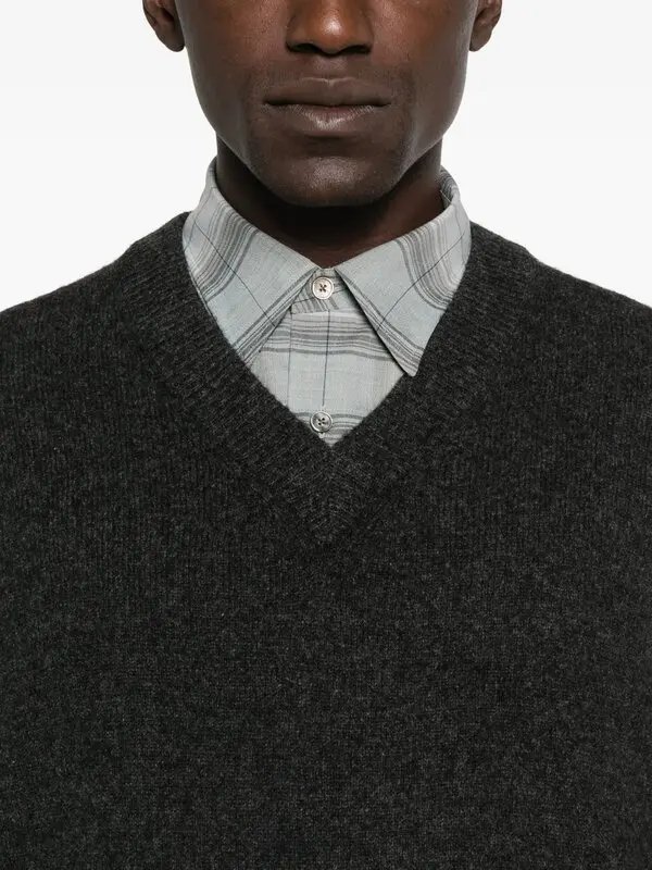 A.p.c. V-neck Wool Sweater - Black