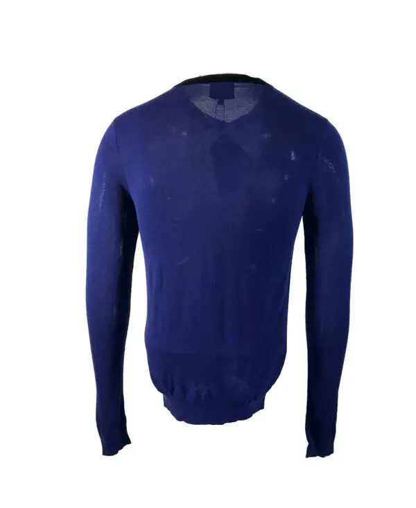 Emporio Armani Long Sleeve Knit Sweater - Blue