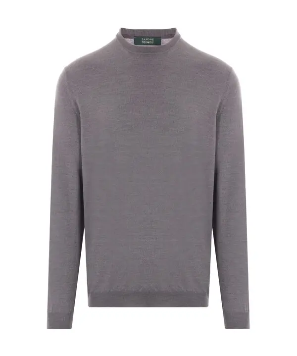 ZANONE Crew Neck Knitted Jumper - Gray