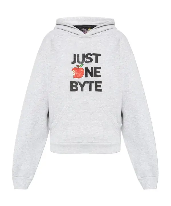 Coperni Long Sleeve Hooded Sweatshirt With Graphic Print