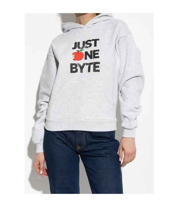 Coperni Long Sleeve Hooded Sweatshirt With Graphic Print
