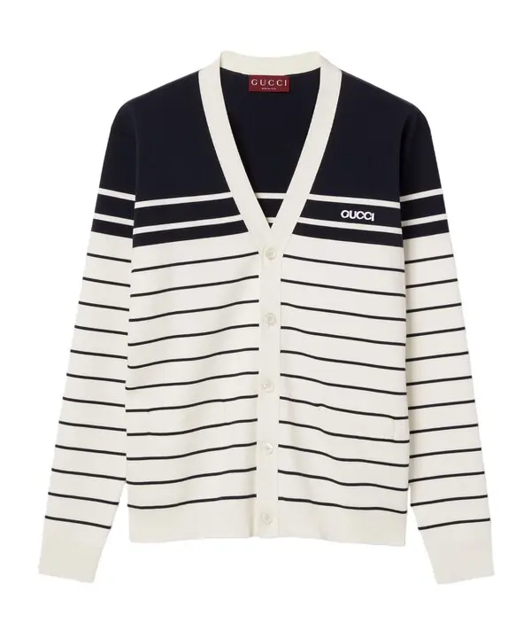 Gucci Embroidery Cardigan - White