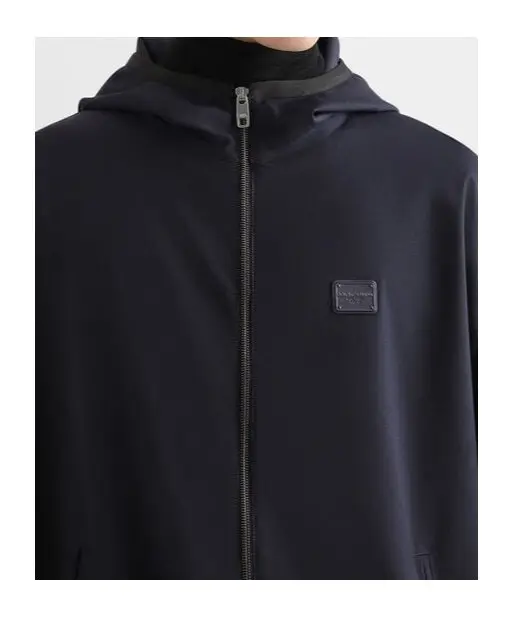 Dolce & Gabbana Logo Tag Hooded Jacket