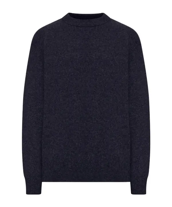 ROBERTO COLLINA Ribbed Crew Neck Sweater - Black
