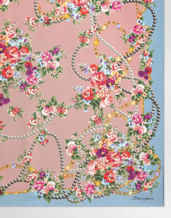Dolce & Gabbana Dolce Gabbana Floral Printed Scarf - Multi-color