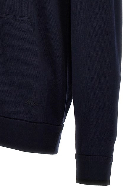 Brioni High-neck Zipped Sweatshirt - Navy