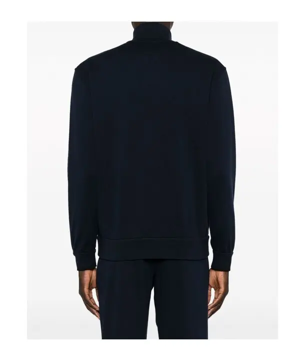 Brioni High-neck Zipped Sweatshirt - Navy