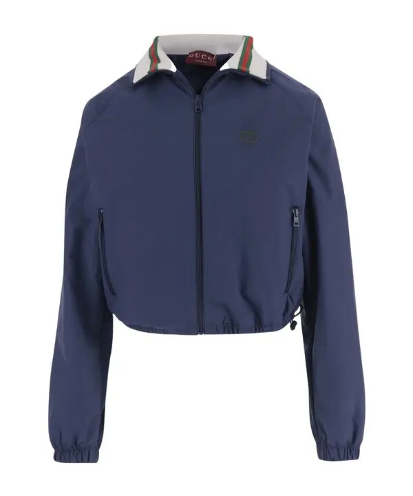 Gucci Striped Collar Zip-up Jacket