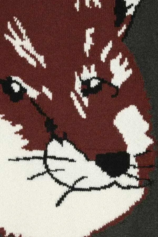 Maison Kitsuné Fox Intarsia Crewneck Jumper