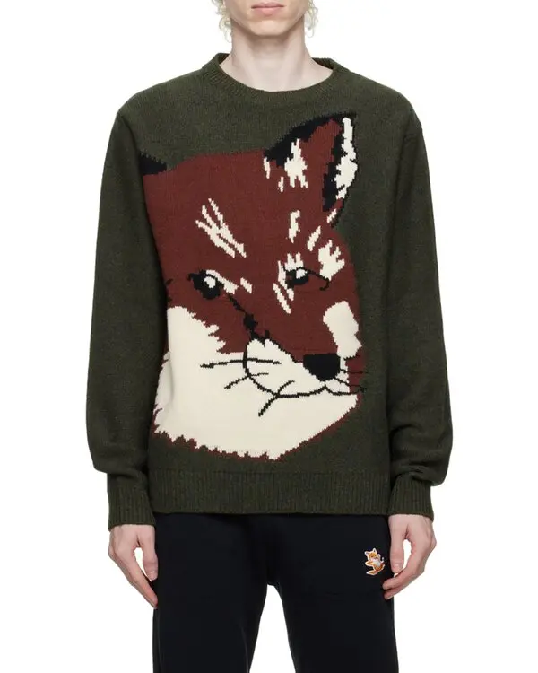 Maison Kitsuné Fox Intarsia Crewneck Jumper