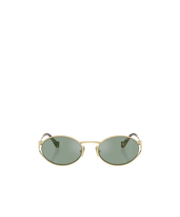 Miu Miu Oval Frame Sunglasses - Gray