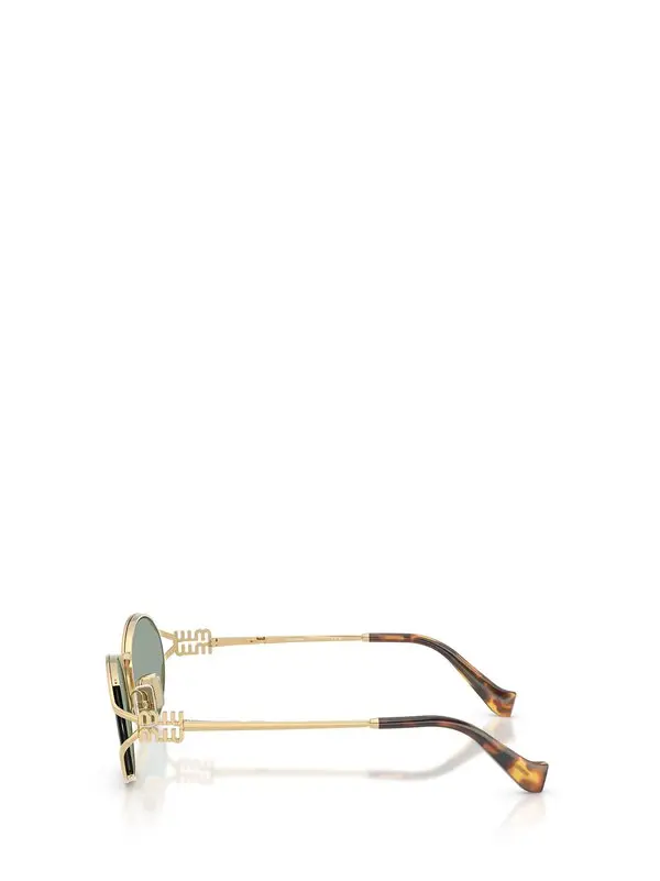 Miu Miu Oval Frame Sunglasses - Gray