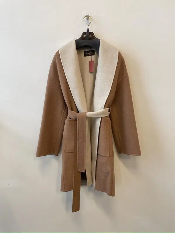 Loro Piana Long Sleeved Coat With Waist Straps