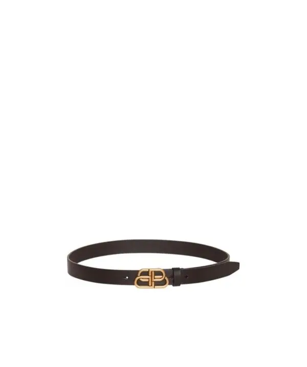 Balenciaga Bb Buckle Belt - Black