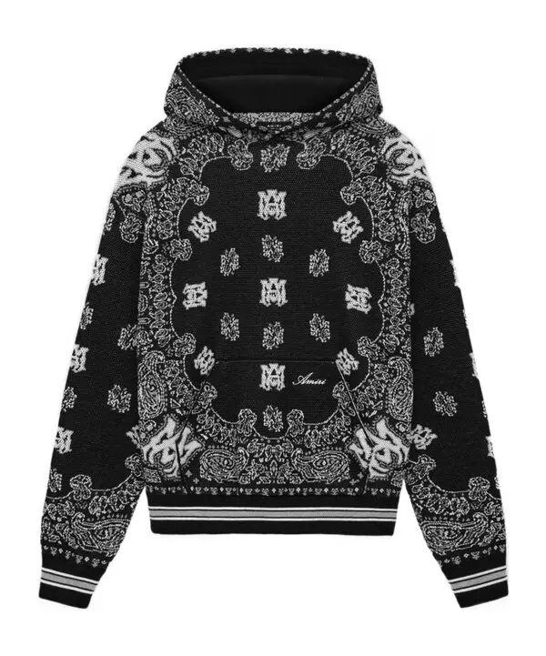 Amiri Bandana Print Hoodie - Black
