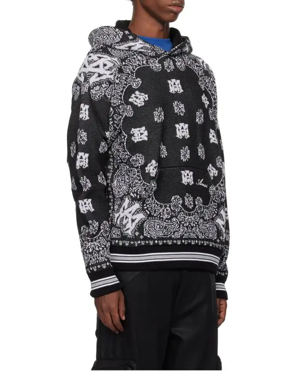 Amiri Bandana Print Hoodie - Black