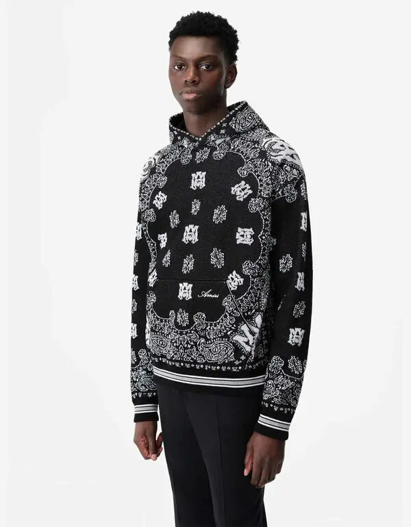 Amiri Bandana Print Hoodie - Black