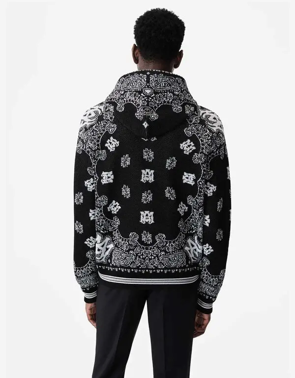 Amiri Bandana Print Hoodie - Black
