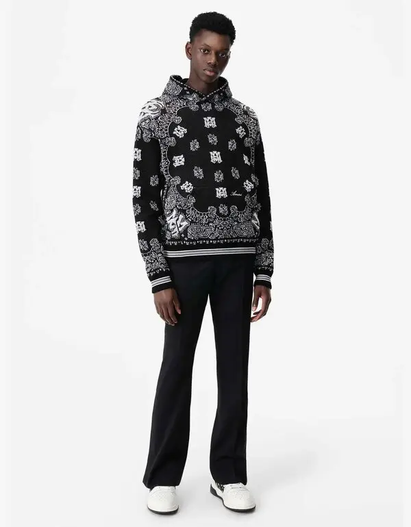 Amiri Bandana Print Hoodie - Black