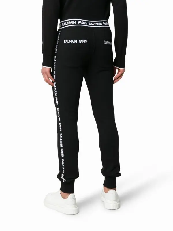 Balmain Logo Stripe Track Trousers