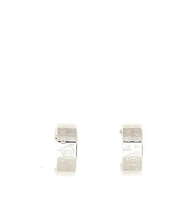 MAISON MARGIELA Logo Engraved Hoop Earrings