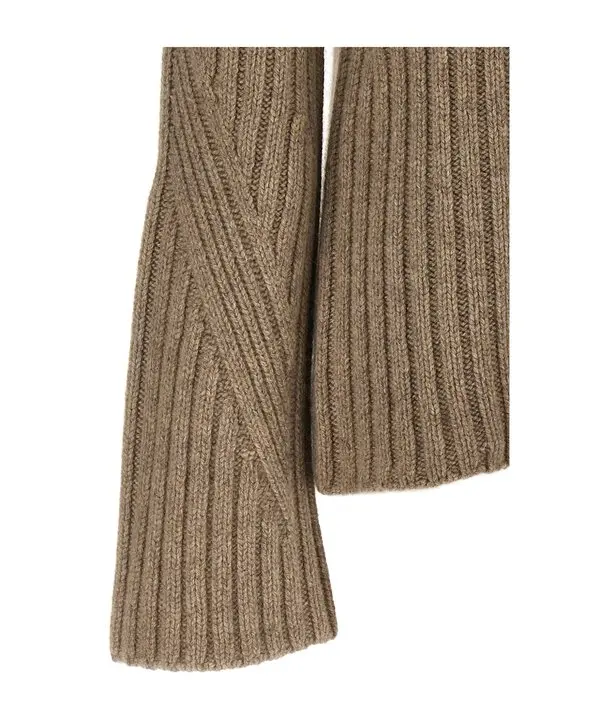 Khaite Crewneck Knitted Jumper With Long Sleeves - Brown