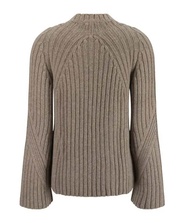 Khaite Crewneck Knitted Jumper With Long Sleeves - Gray