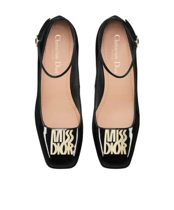 Dior Miss Pumps With Gold Tone Embellishment