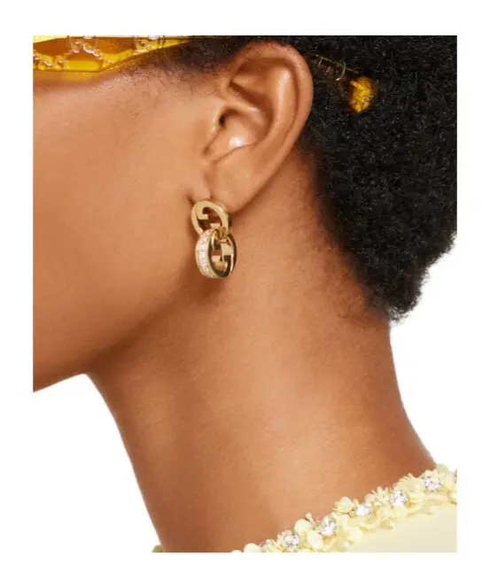 Gucci Blondie Intertwined Embellished Earrings
