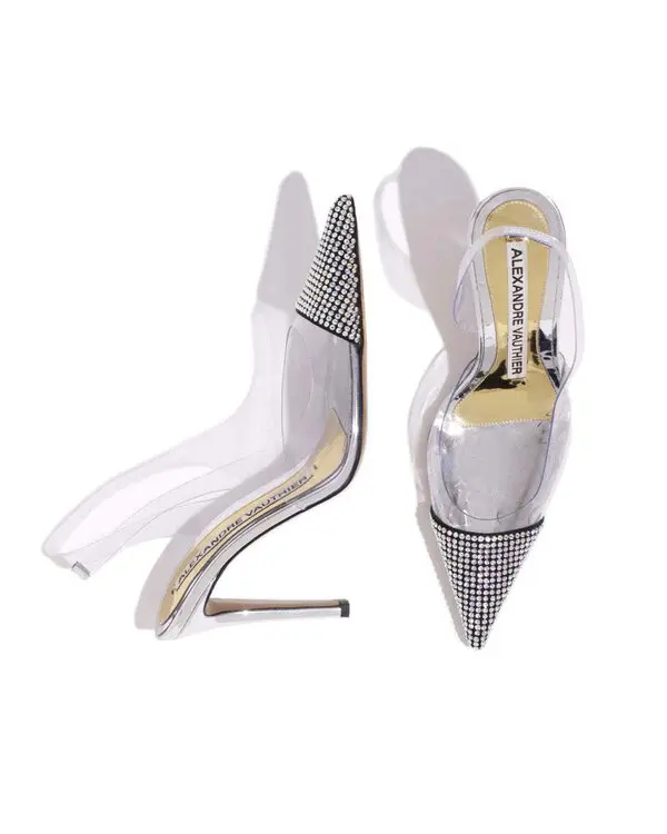 Alexandre Vauthier Embellished Pointed-toe Pumps - White