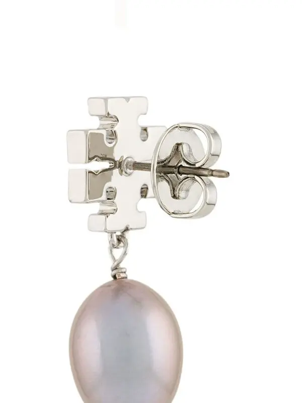 Tory Burch Kira Pearl Drop Earrings - Gray