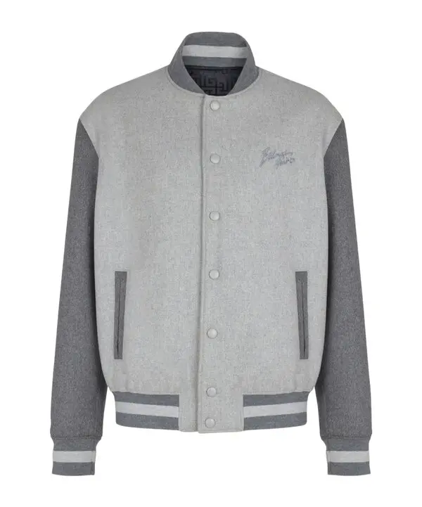 Balmain Logo Embroidered Varsity Jacket