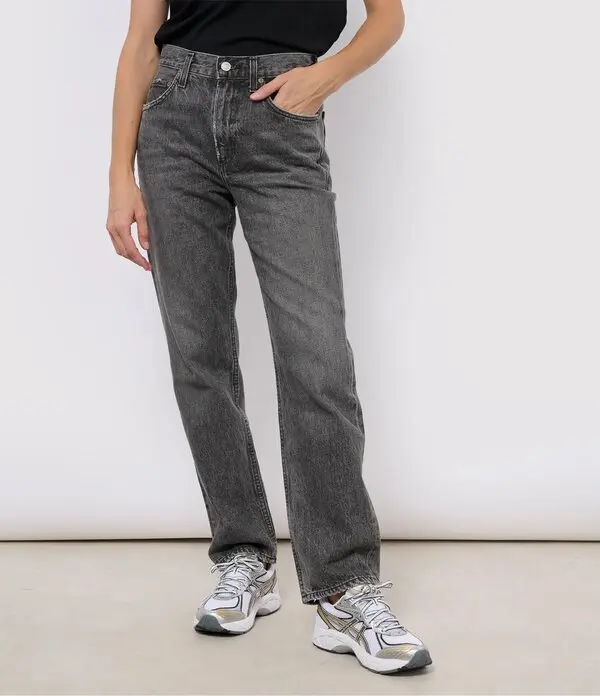 AGOLDE Valen Mid-rise Slim Cut Jeans - Gray