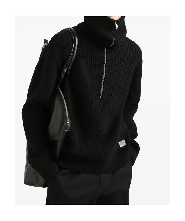 Dolce & Gabbana Half-zip Ribbed Cardigan