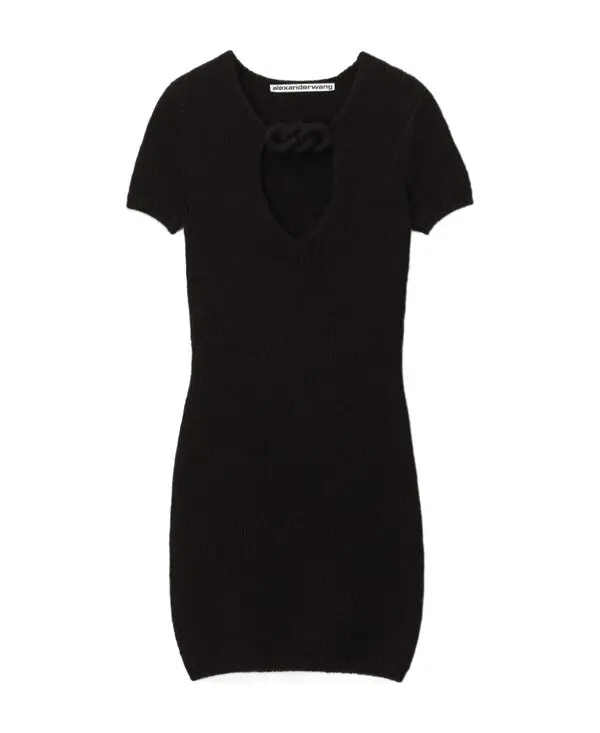 Alexander Wang Knit Mini Dress With Cut-out Detail - Black