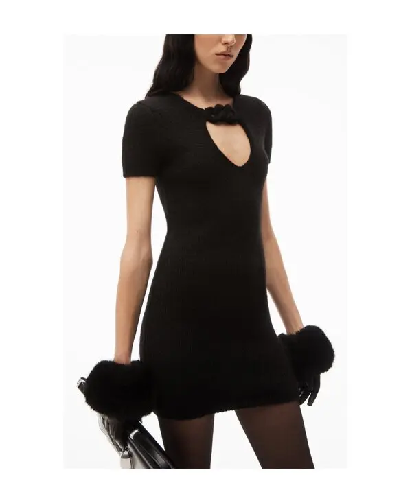Alexander Wang Knit Mini Dress With Cut-out Detail