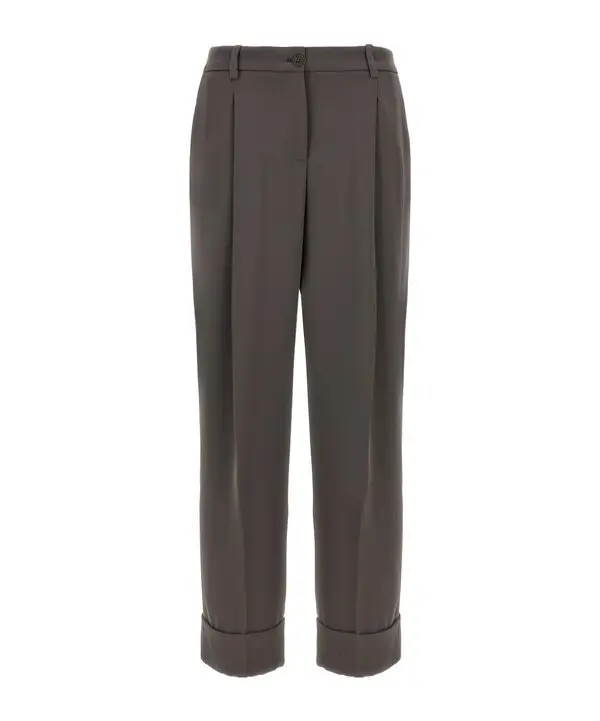 P.a.r.o.s.h Belted Casual Trousers - Black