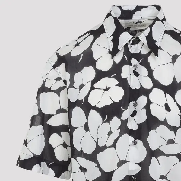 Dries Van Noten Cassidye Floral Printed Shirt - White