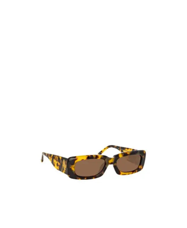 Linda Farrow Square Sunglasses With Logo Detail - Green