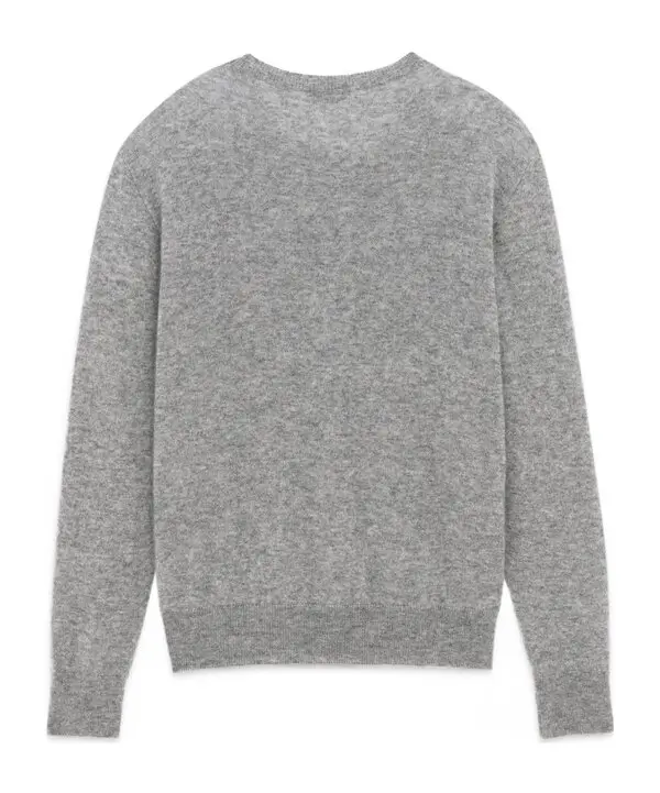 Saint Laurent Ribbed Crew Neck Sweater