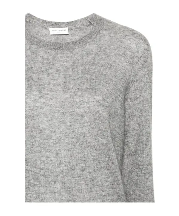 Saint Laurent Ribbed Crew Neck Sweater