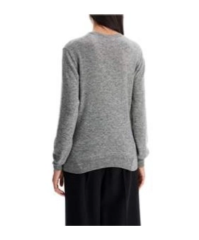 Saint Laurent Ribbed Crew Neck Sweater