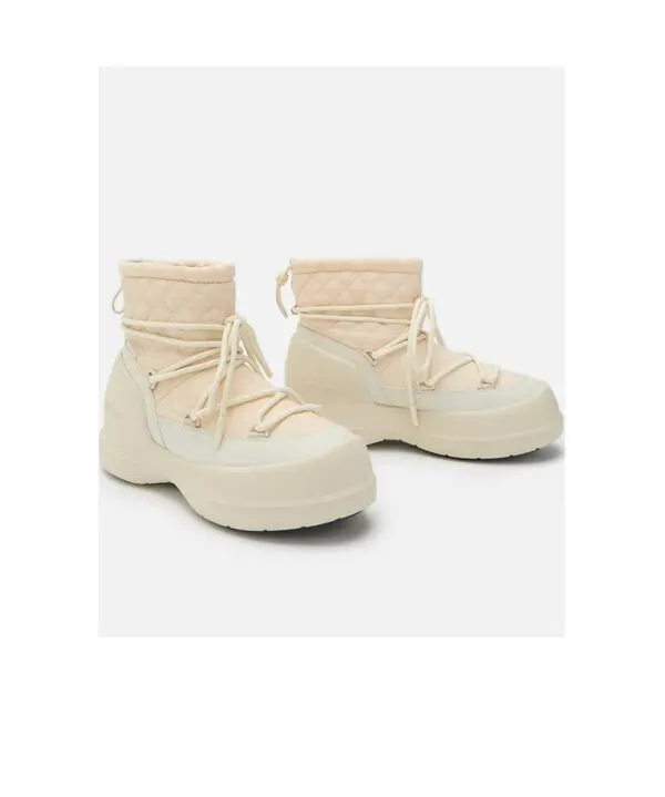 Moon Boot Mezzaluna Quilted Boots - Cream