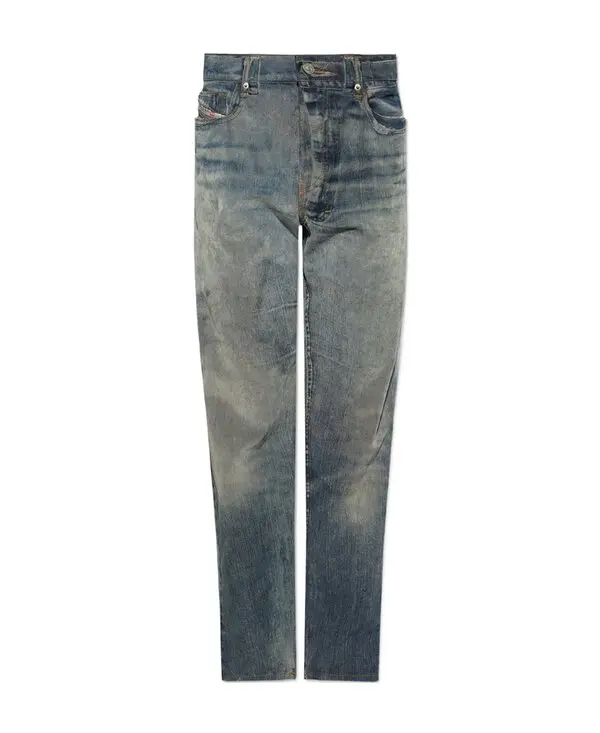 DIESEL® Logo Patch Straight Leg Jeans