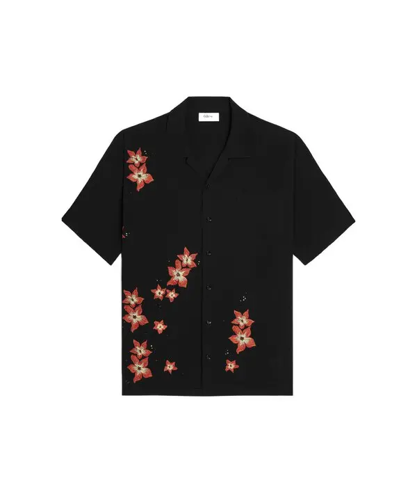 Celine Embroidered Hawaiian Shirt In Viscose