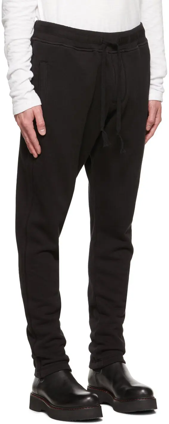 GREG LAUREN Lace Up Sweatpants - Black