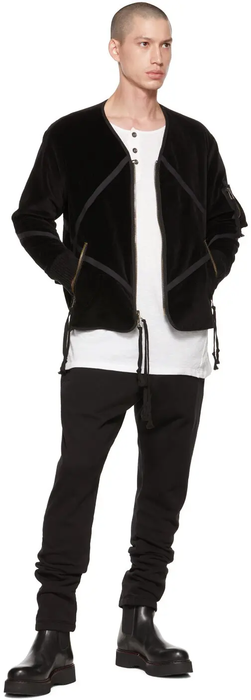 GREG LAUREN Lace Up Sweatpants
