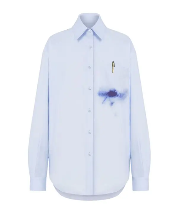 Moschino Office Inspiration Stretched Poplin Shirt
