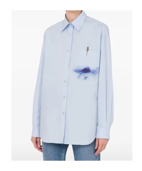 Moschino Office Inspiration Stretched Poplin Shirt